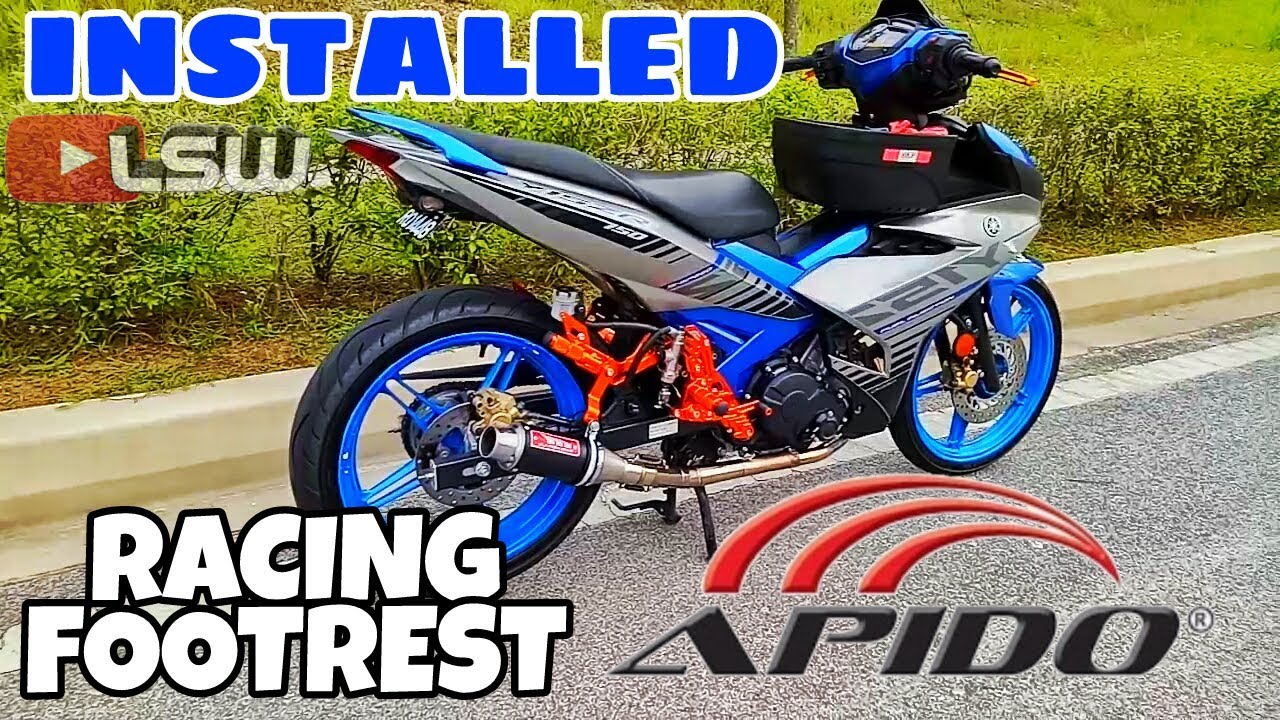 #236 MEMASANG RACING FOOTREST YAMAHA Y15ZR || VLOGMALAYSIA - YouTube