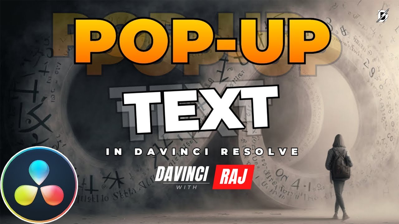 How To Make A ANIMATED POPUP TEXT Effect In Davinci Resolve || Davinci ...
