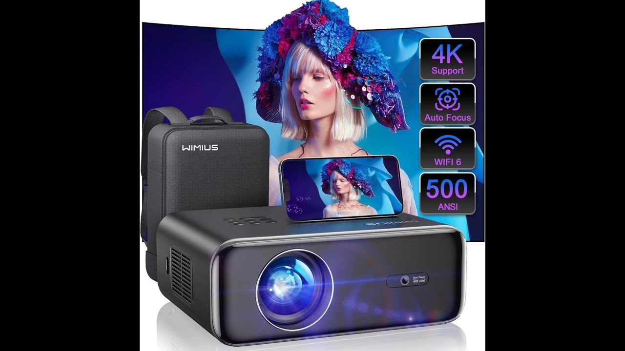 WiMiUS 5G WiFi Bluetooth 4K Projector, WiMiUS K1 Video Projector Native ...