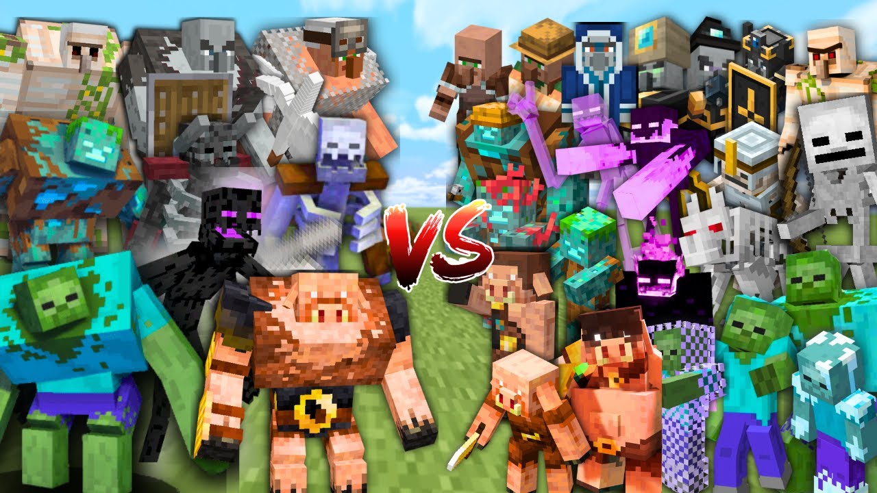 MUTANT MOBS vs MOBS and THEIR VARIANTS in Minecraft Mob Battle - YouTube