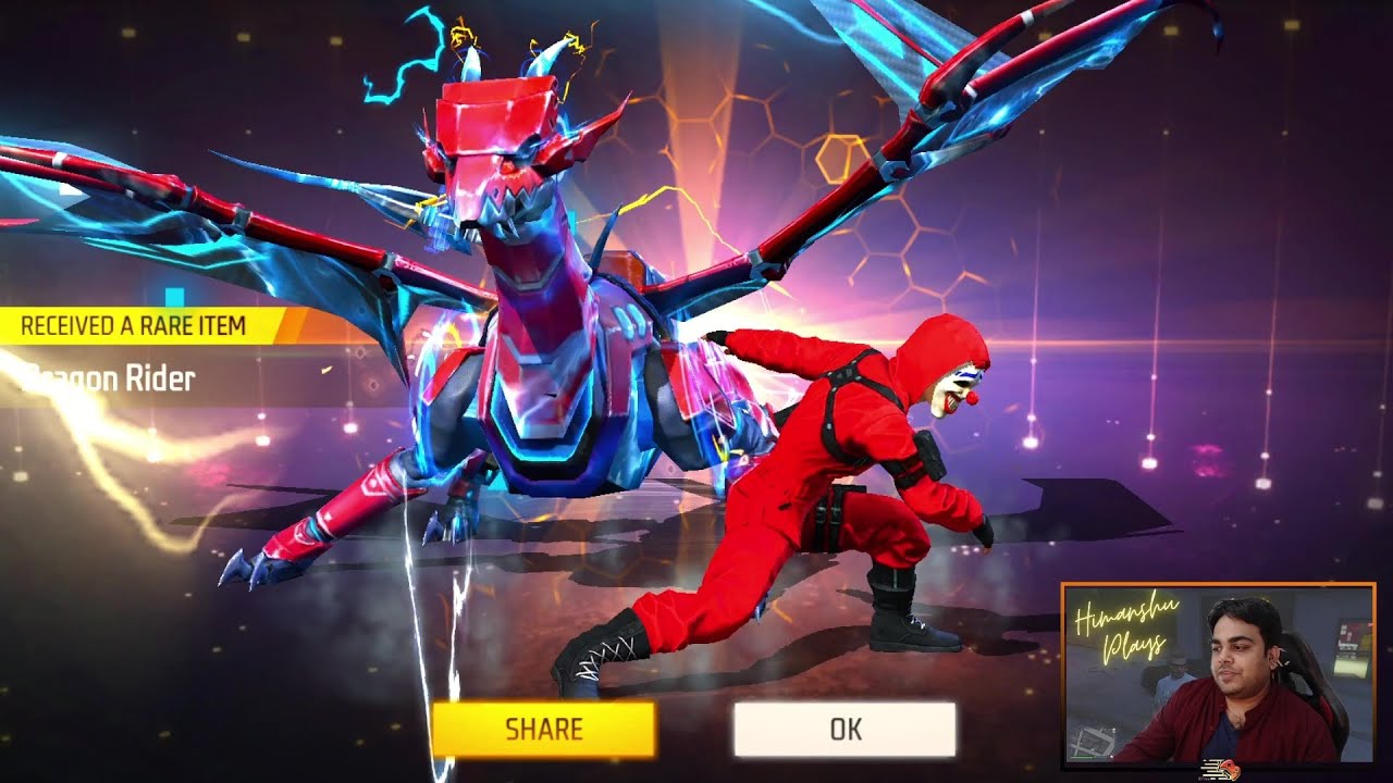 Free Fire : Create opening for Dragon Rider entry emote from Moco store - YouTube