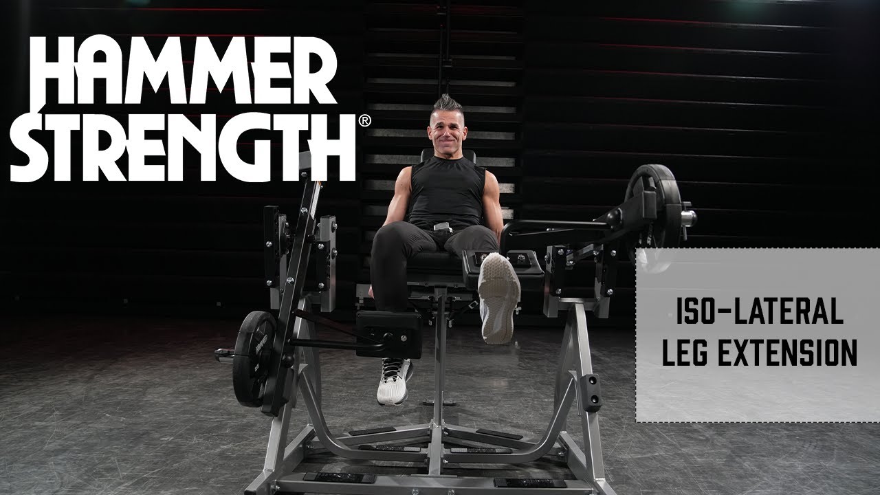Iso-Lateral Leg Extension | Hammer Strength Plate Loaded - YouTube