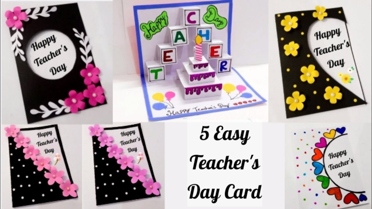 😍 5 Easy & Beautiful Teachers Day Card Ideas 😍 teachers day card • card ...