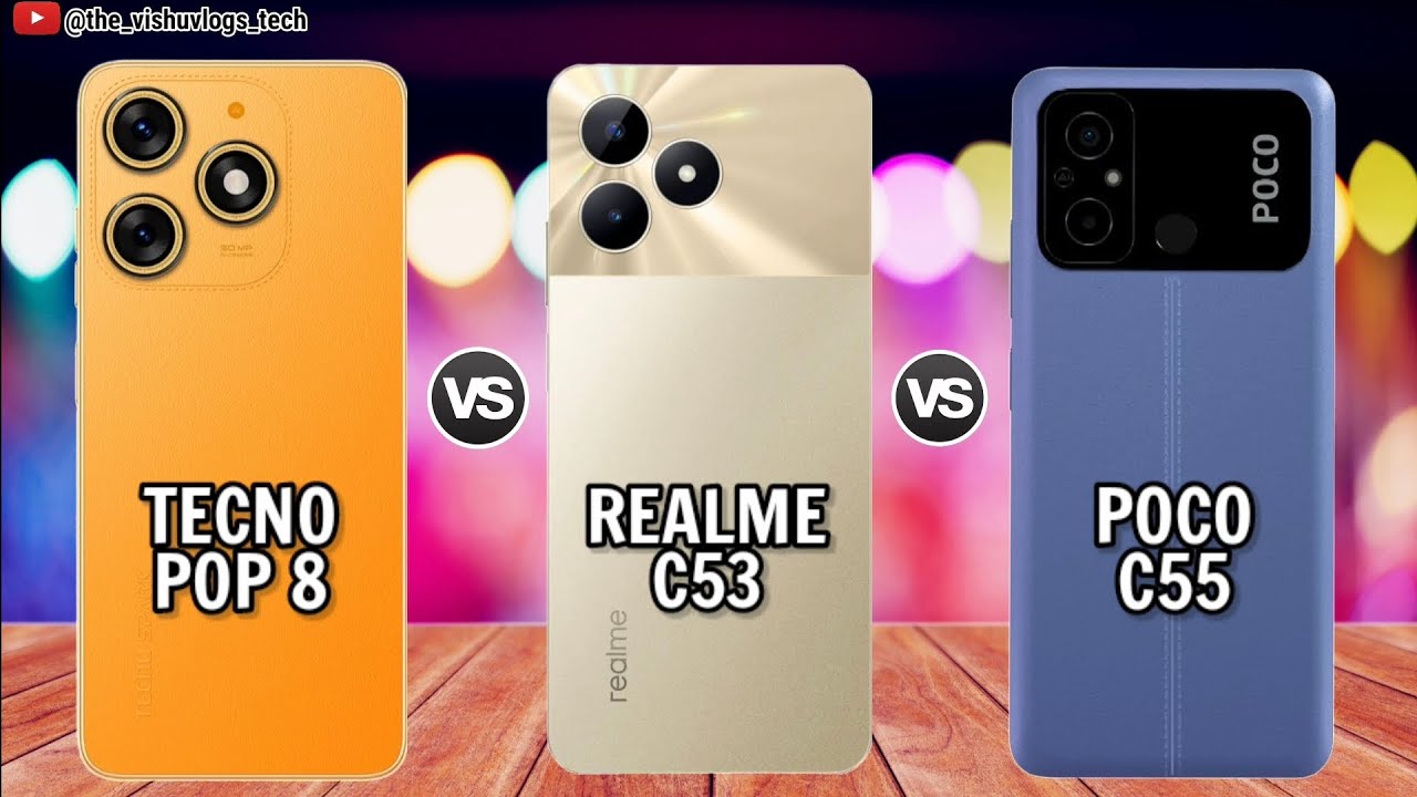 Tecno Pop 8 vs Realme C53 vs Poco C55 || Comparison⚡Price, Reviews 🔥 ...