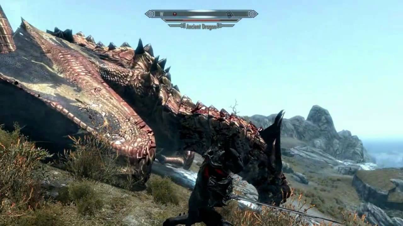 The Elder Scrolls V: Skyrim - Dragon vs. Daedric - YouTube