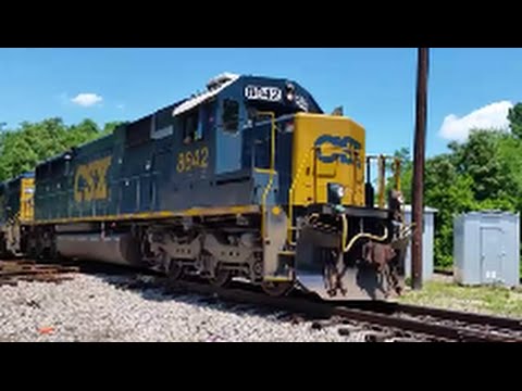 [CSX]8642 EMD SD50-2 & EMD GP38-2 2709 & Killer Horn Tap HornShow Leading Y205-07 in ...