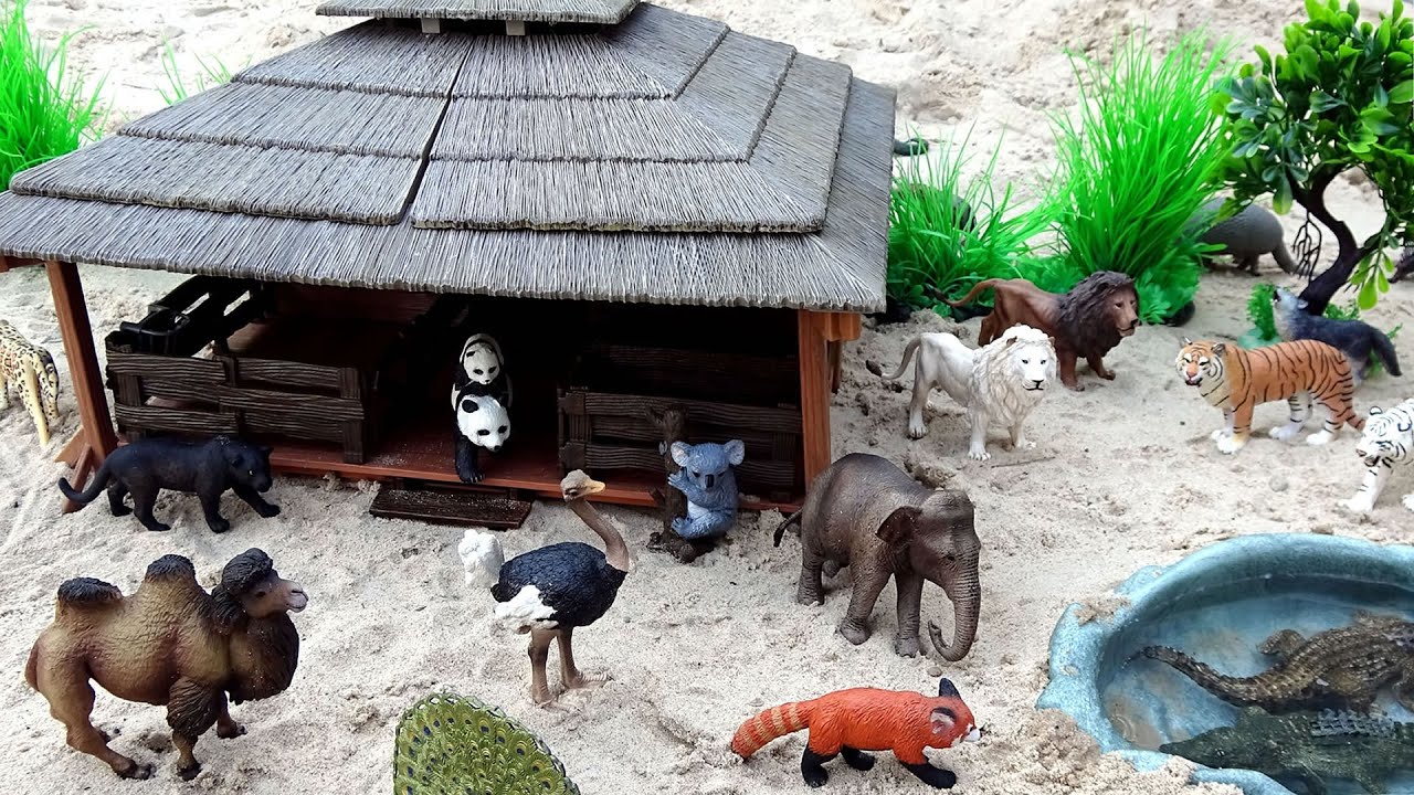 Safari Wild Animals Toy Collection - Learn Animal Names For Kids - YouTube