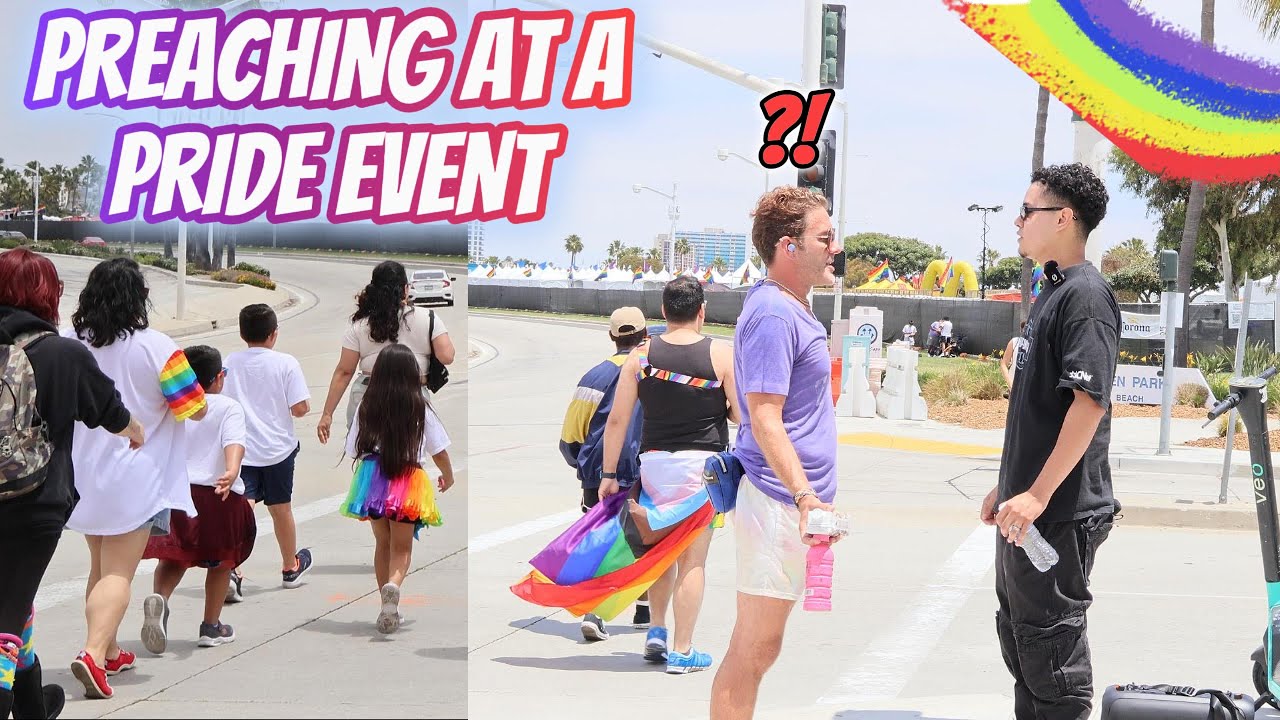 Preaching THE GOSPEL at a Gay Pride Event / Preaching JESUS CHRIST ...