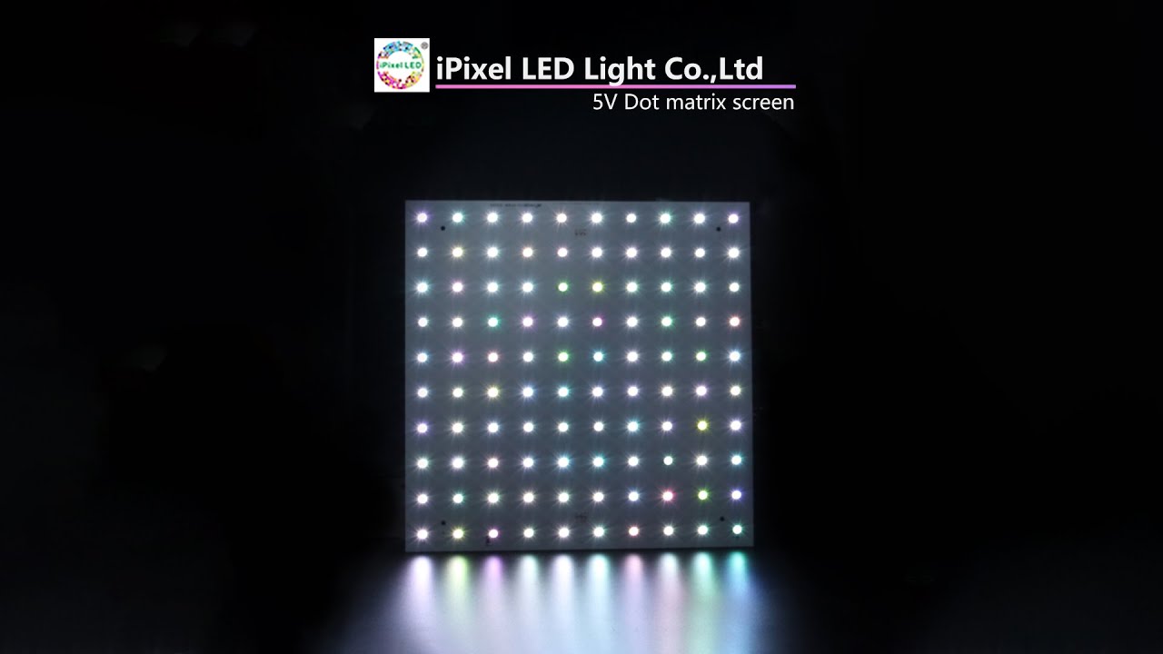 Dot matrix screen 280x280 mm - YouTube