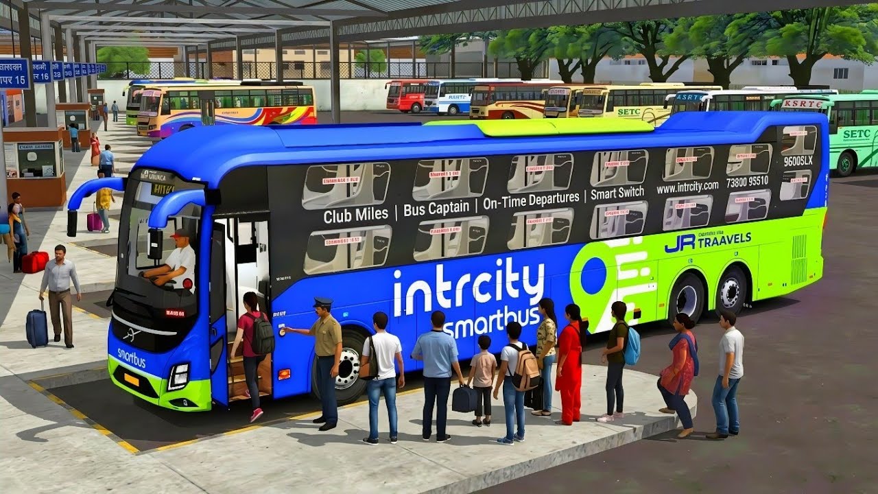 Intrcity Smartbus Livery For Volvo B8R 9600 slx | Sleeper Bus Mod | For ...