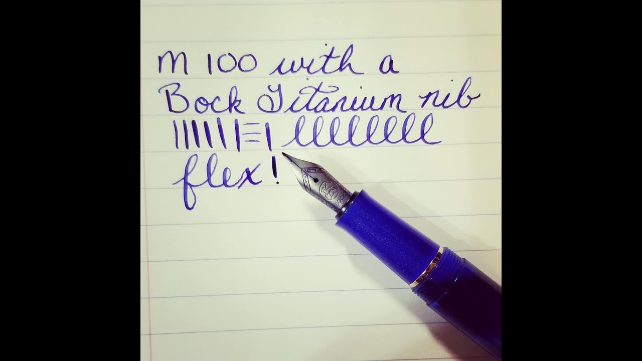 Moonman M100 with a Bock Titanium Nib - YouTube
