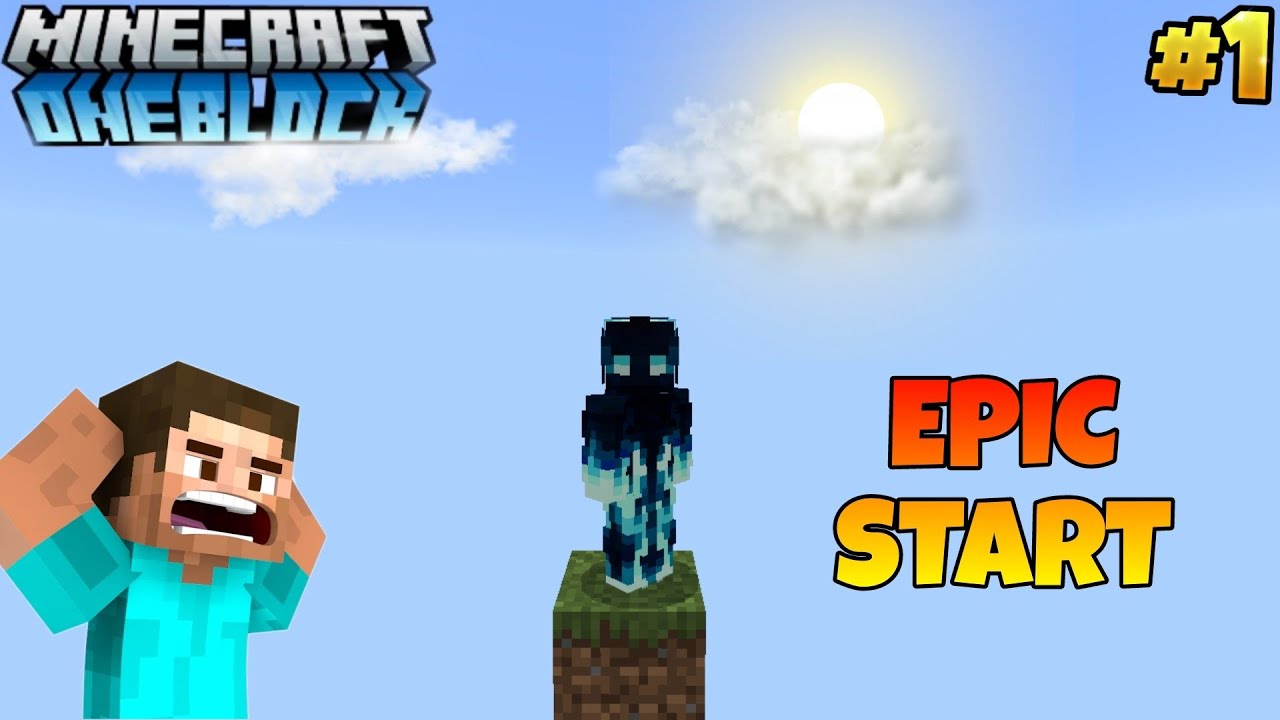 MINECRAFT ONE BLOCK SERIES || EPIC START || FULLY IRON ARMOUR # 1 - YouTube
