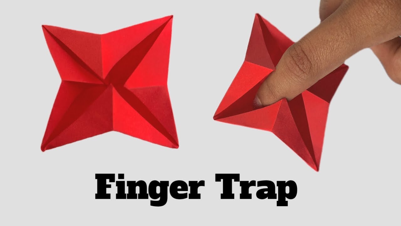 How to Make Paper Finger Trap Origami II Origami Fidget Toy - YouTube