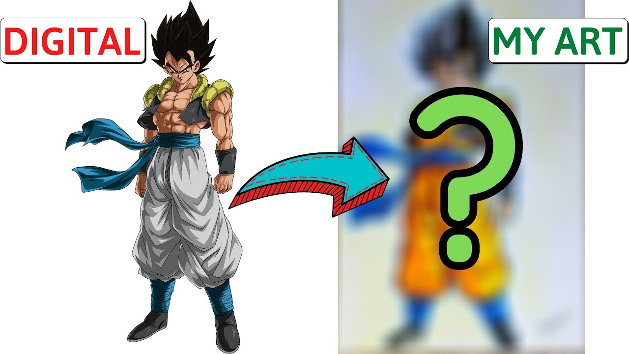 Drawing Gogeta Normal Form (Own Creation) - YouTube