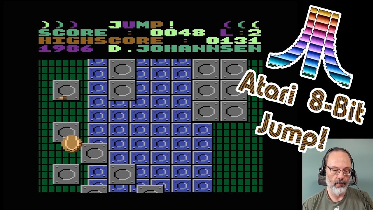 Atari 8-Bit Game Play, Jump! - YouTube