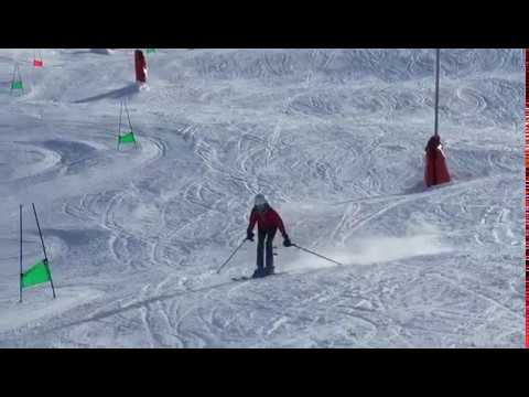 Slalom training exercise for young skier (U12) - YouTube