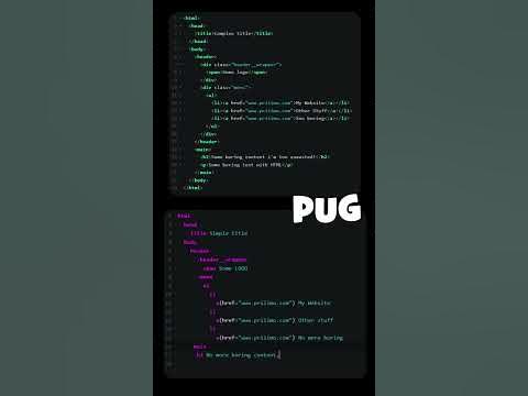 Write better HTML with PUG - YouTube