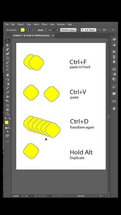 Adobe illustrator shortcuts for beginners #illustration #illustrator #tutorial - YouTube