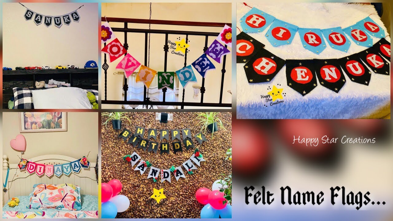 Felt Name Flags | #feltcraft #handmadecraftidea #namebanner ...