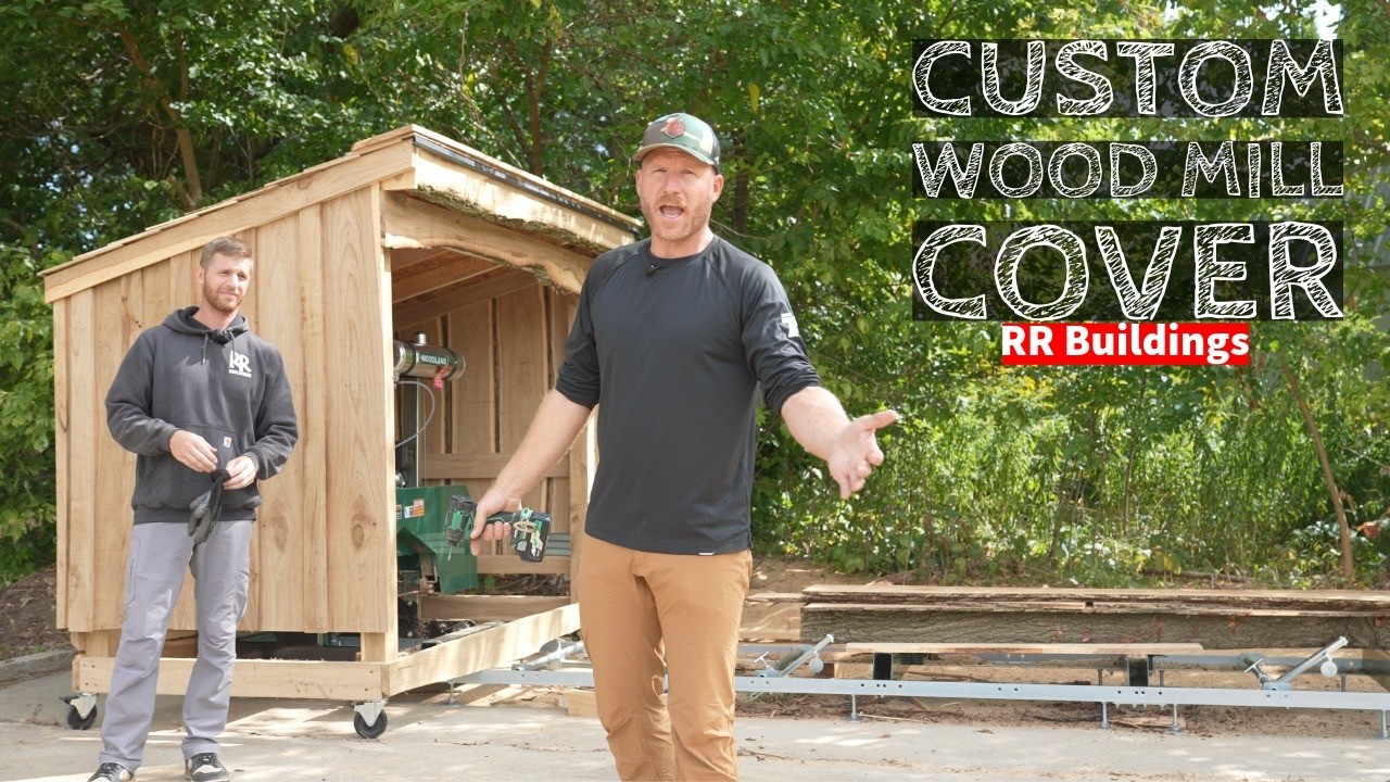Building a custom wood mill cover with downed Tree from my Backyard ...
