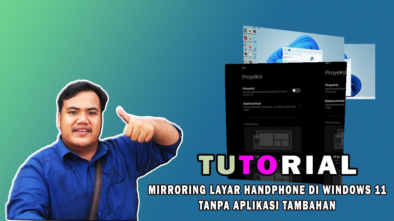 Tutorial cara mirroring layar handphone di windows 11 Tanpa Kabel - YouTube