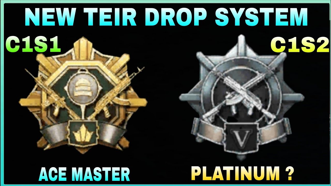 BGMI New Tier Drop System Example || Which Rank Drop In C1S2? || Ace ...