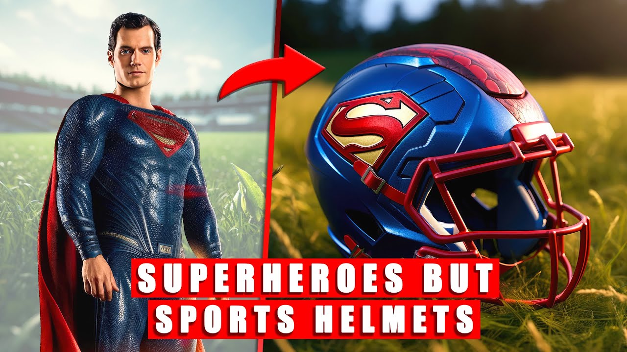 Marvel & DC Superheroes in Sports Helmets!?? - YouTube