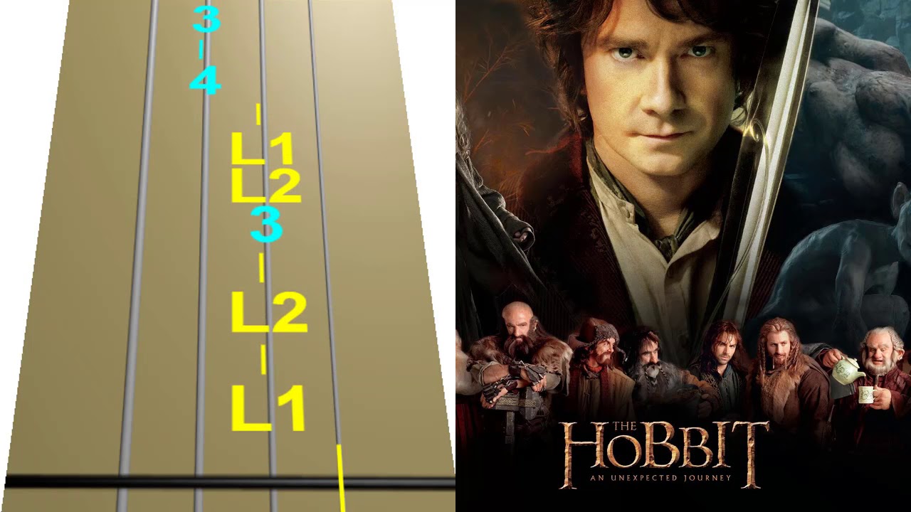 The Hobbit - revised en Violín|tab,tutorial,partitura,como tocar|HD ...