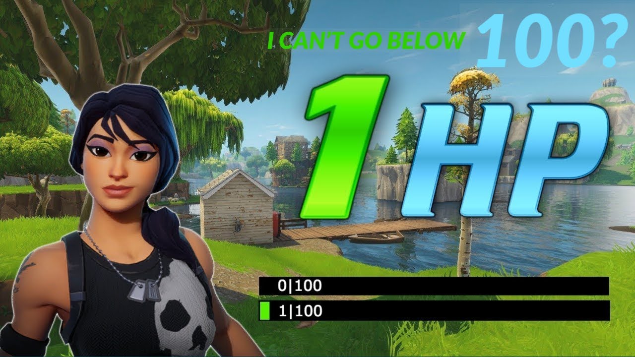 Fortnite, but I can't go below 100 health? - YouTube