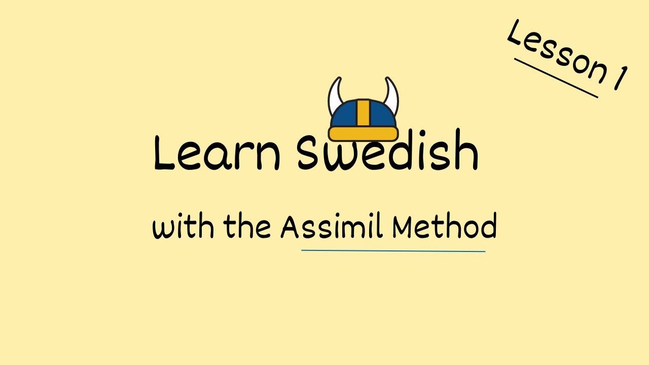 Learn Swedish with the Assimil method - Lesson 1 - YouTube