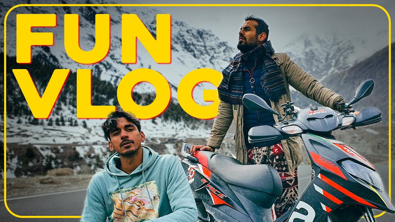 Just a fun vlog!! - Bike Ride to Keylong with my Childhood friend - YouTube