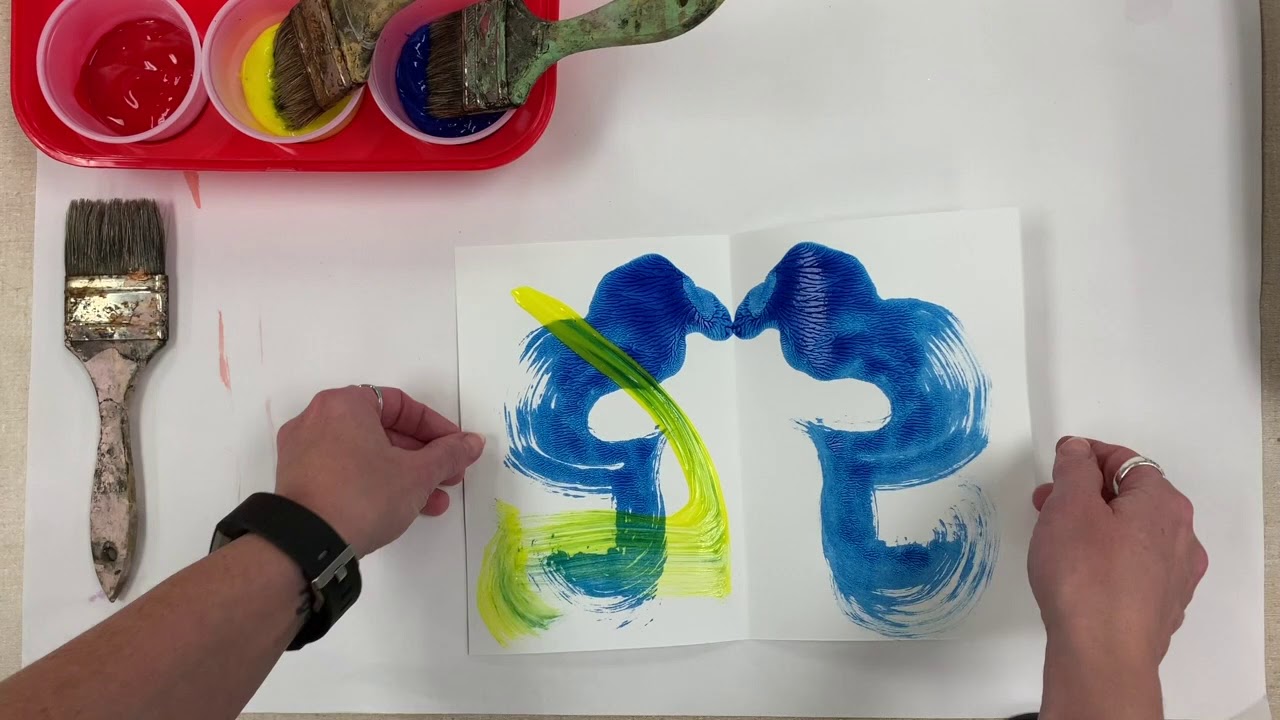 Printmaking - Folded Paper Monotype - YouTube
