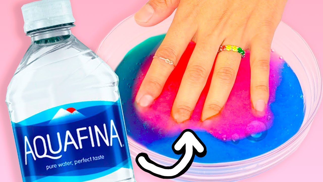 HAZ SLIME DE AGUA 💦 Probando Recetas SIN BORAX - YouTube