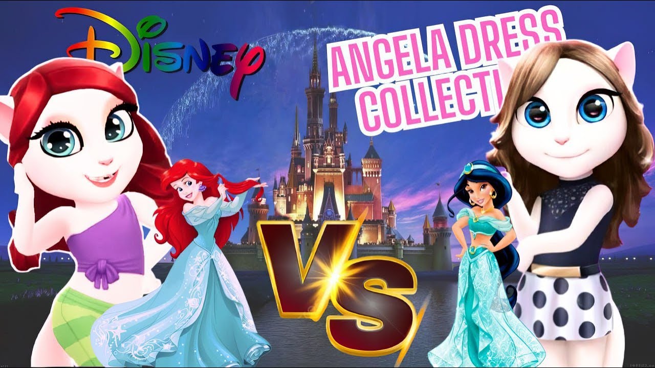 Talking Angela 2 | Disney Princesses Dresses |Ariel vs Jasmine ...