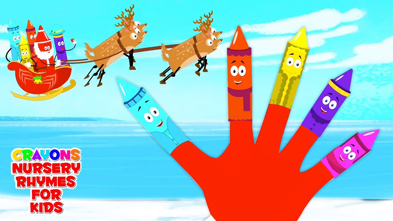 Christmas Finger Family | Xmas Songs For Kids with Crayons Nursery ...