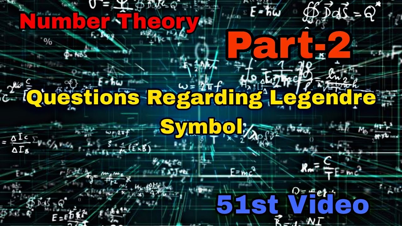 Legendre Symbol Problems in Hindi | BSc 2nd Year Number Theory | Step ...