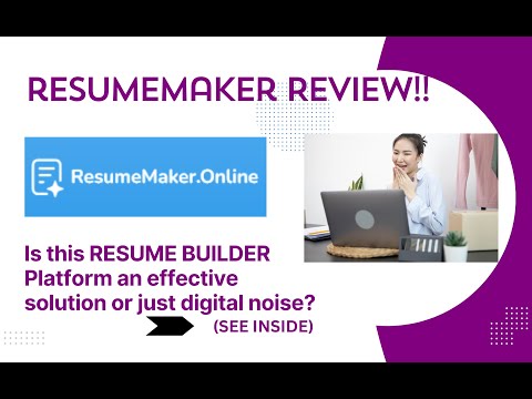 ResumeMaker REVIEW-Is this RESUME BUILDER Platform an effective solution or just digital noise? (See