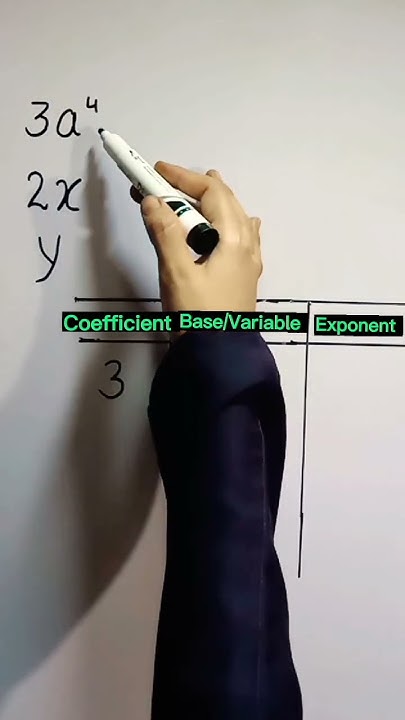 What is Coefficient,Base and Exponent in Algebraic Expression|#short ...
