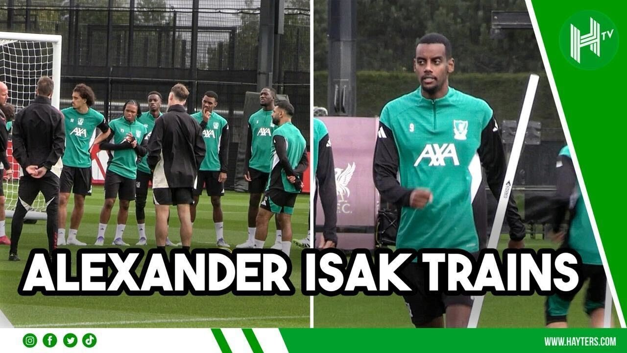 Alexander Isak trains for Liverpool ahead of HUGE UCL clash! - YouTube