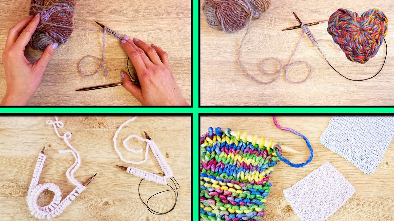 Stricken | Basics für Anfänger | Maschen Anschlag & Rechte / Linke ...