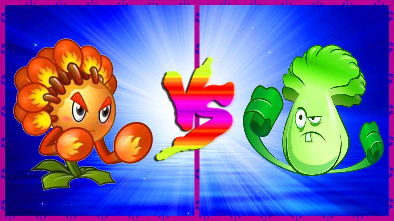 Plants vs Zombies 2 MATCH FLOWER BOXER vs BONK CHOY - YouTube