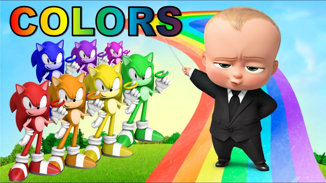 Learn Colors with Baby Boss and Sonic the Hedgehog | Fingers Family ...