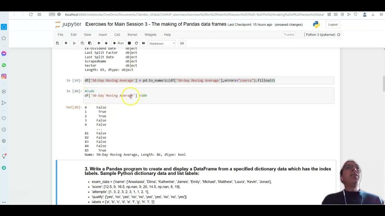Data Analysis Using Python - Exercise Session 3 - part 3 - YouTube