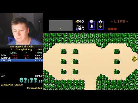 [obsolete] Zelda 1 1Q MAGICAL KEY IL -- 4:59 (Nintendo NES speedrun ...