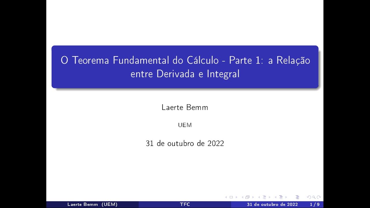 O Teorema Fundamental do Cálculo - Parte 1: a Relação entre Derivada e ...