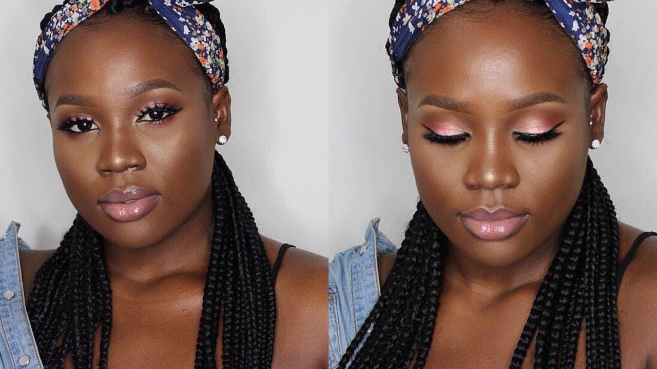 SUBTLE PINK FULL FACE MAKEUP TUTORIAL || MAMZY - YouTube