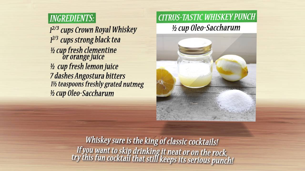 Farragut's Best Whisky Punch Cocktail Recipe - YouTube