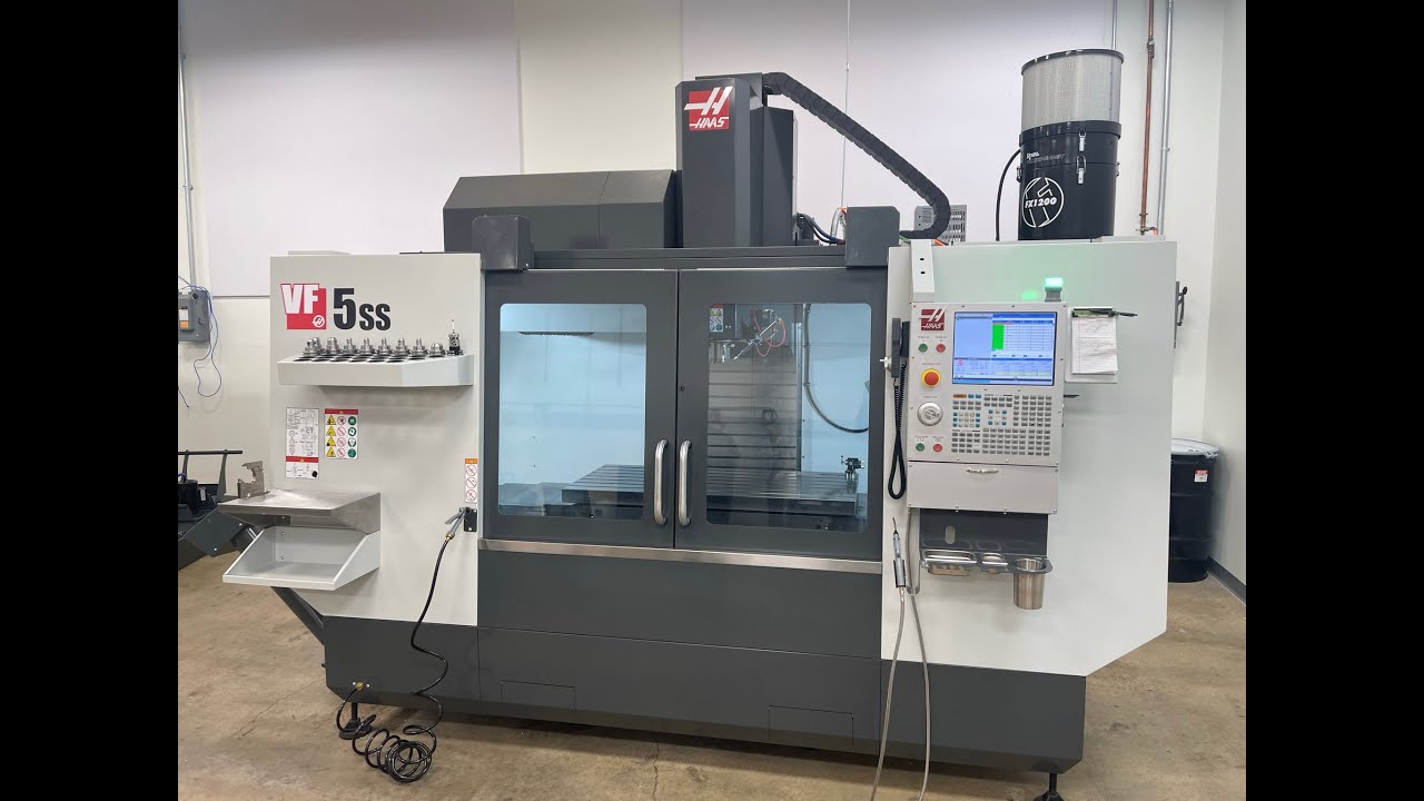 Haas Vertical Machining Center, Model: VF5-SS, new: 2019 - YouTube