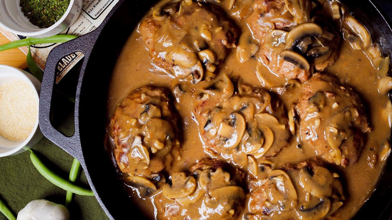 SALISBURY STEAK WITH CREAMY MUSHROOM SAUCE & GARLIC RICE | EASY AND ...