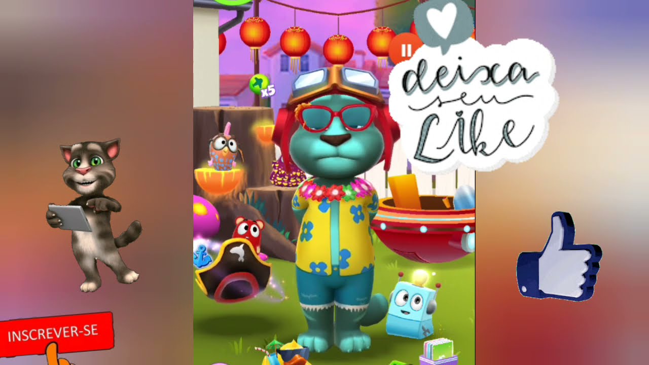 Cuidando do Gatinho Tom e Abrindo 7 caixas Surpresas!!My Talking Tom 2 ...